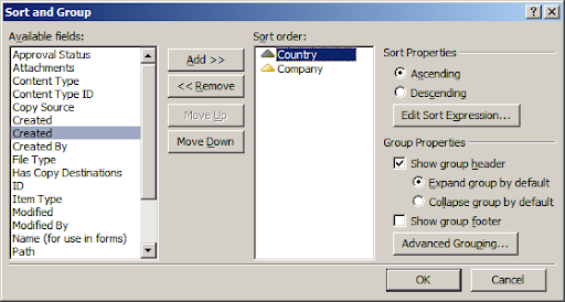 Tudor's SharePoint Blog: Custom Group Order in a SharePoint List ...